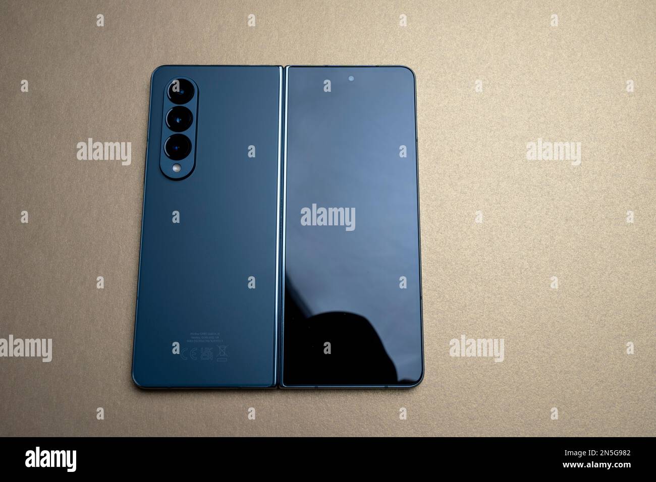 Brand new Samsung Galaxy Z Fold 4 in grey-green color. Smartphone ...