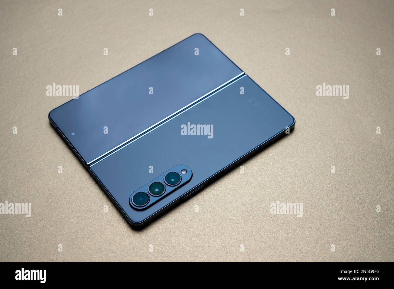 Brand new Samsung Galaxy Z Fold 4 in grey-green color. Smartphone ...