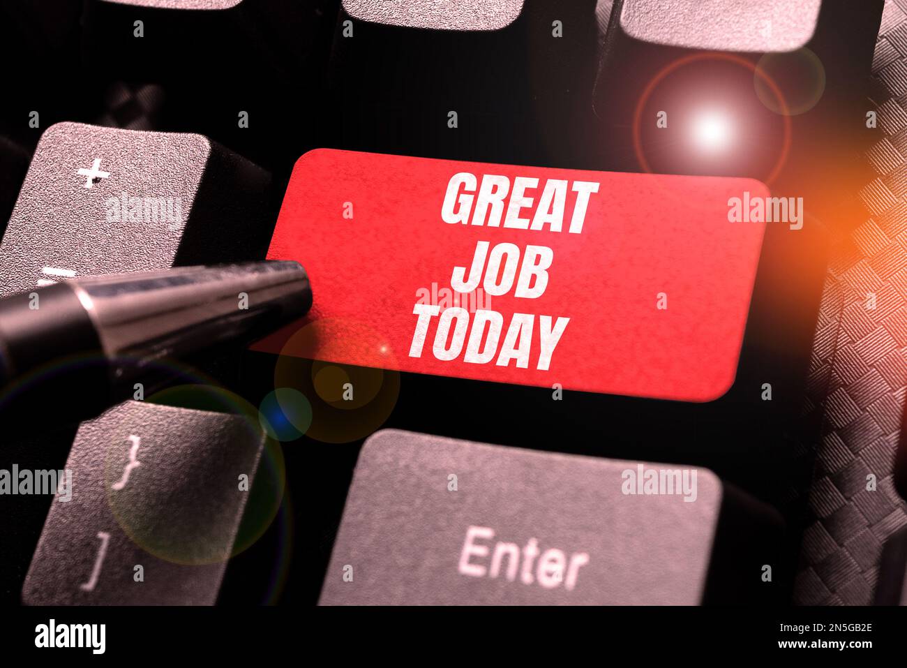 Text sign showing Great Job Today. Concept meaning used praising ...