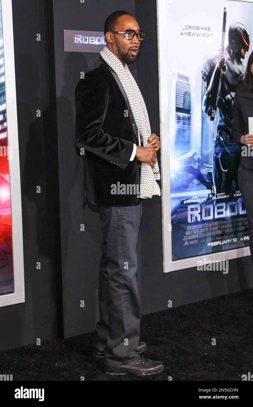 Recording artist RZA attends the premiere of "RoboCop" at the TCL Chinese Theatre, on Monday ...