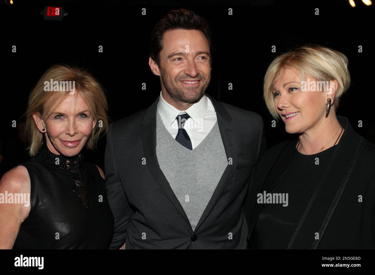 Trudie Styler, Hugh Jackman and Deborra-Lee Furness attend the Donna ...