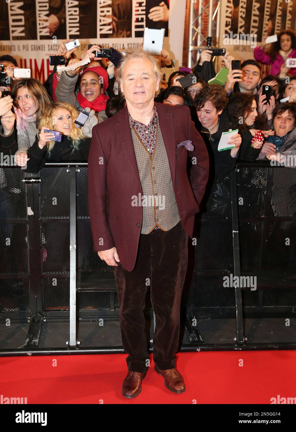 American actor Bill Murray poses for photographers on the red carpet ...