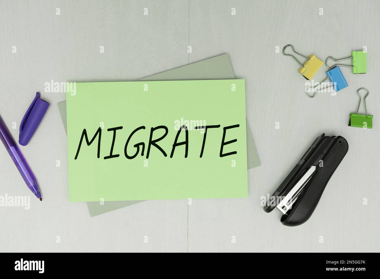 Writing displaying text Migrate. Conceptual photo to move or travel ...