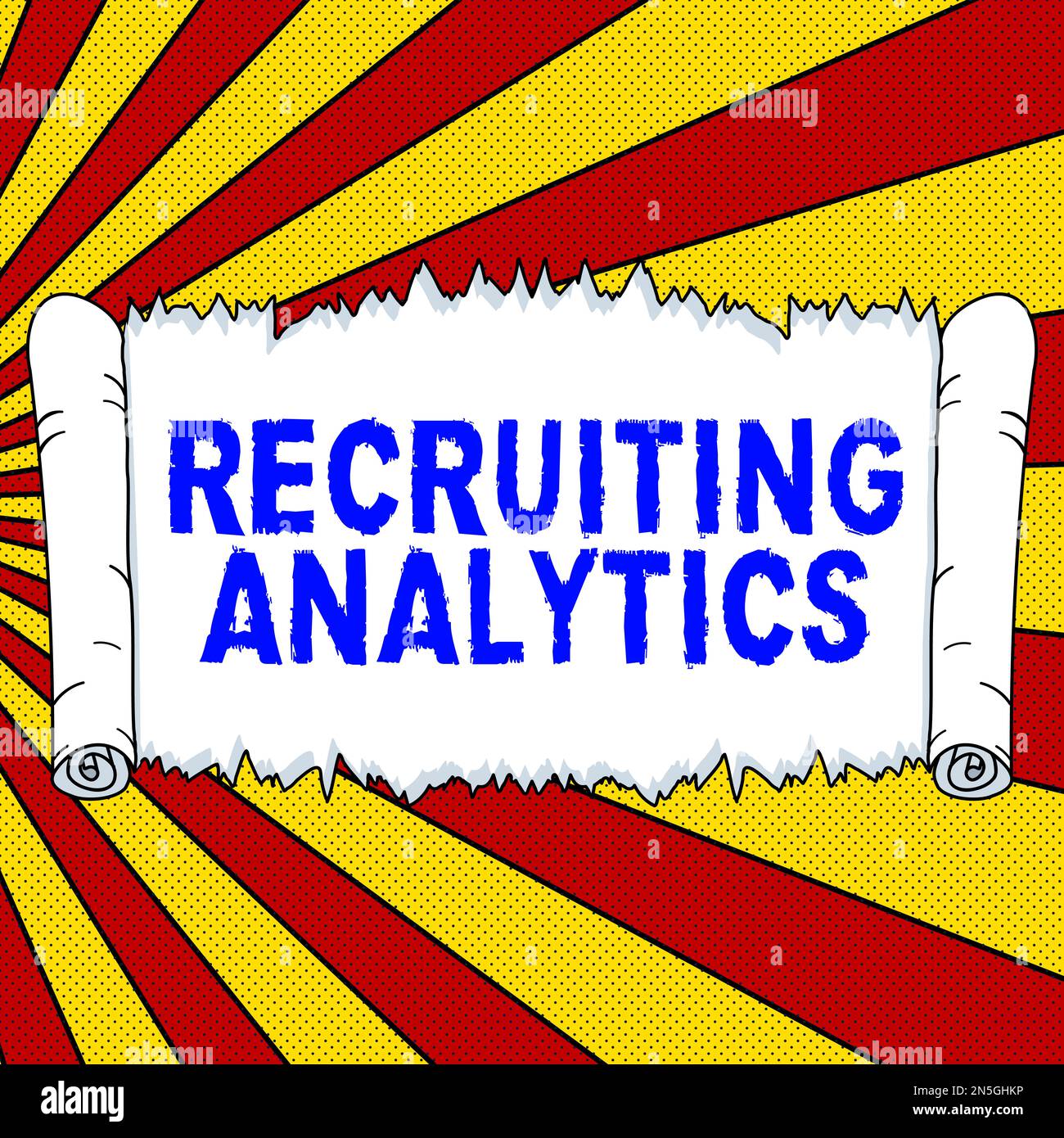 Sign displaying Recruiting Analytics. Concept meaning used to track the ...