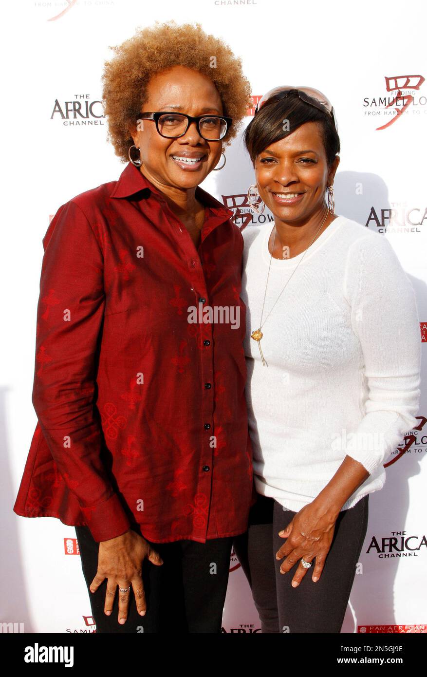 Actress Vanessa Bell Calloway (L) seen with Paula Williams Madison who ...