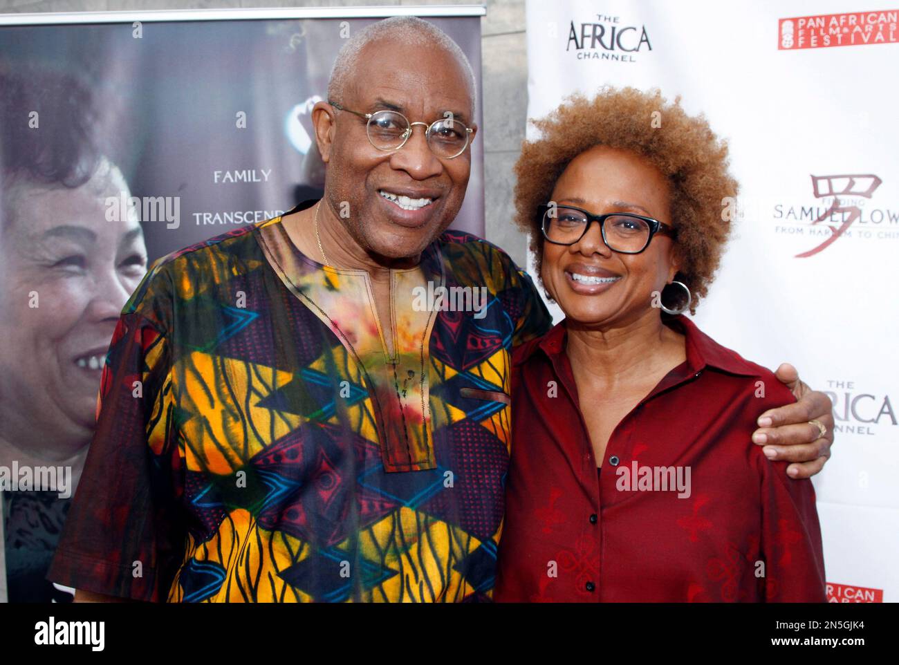 PAFF founder Ayuko Babu seen with Paula Williams Madison who hosted ...