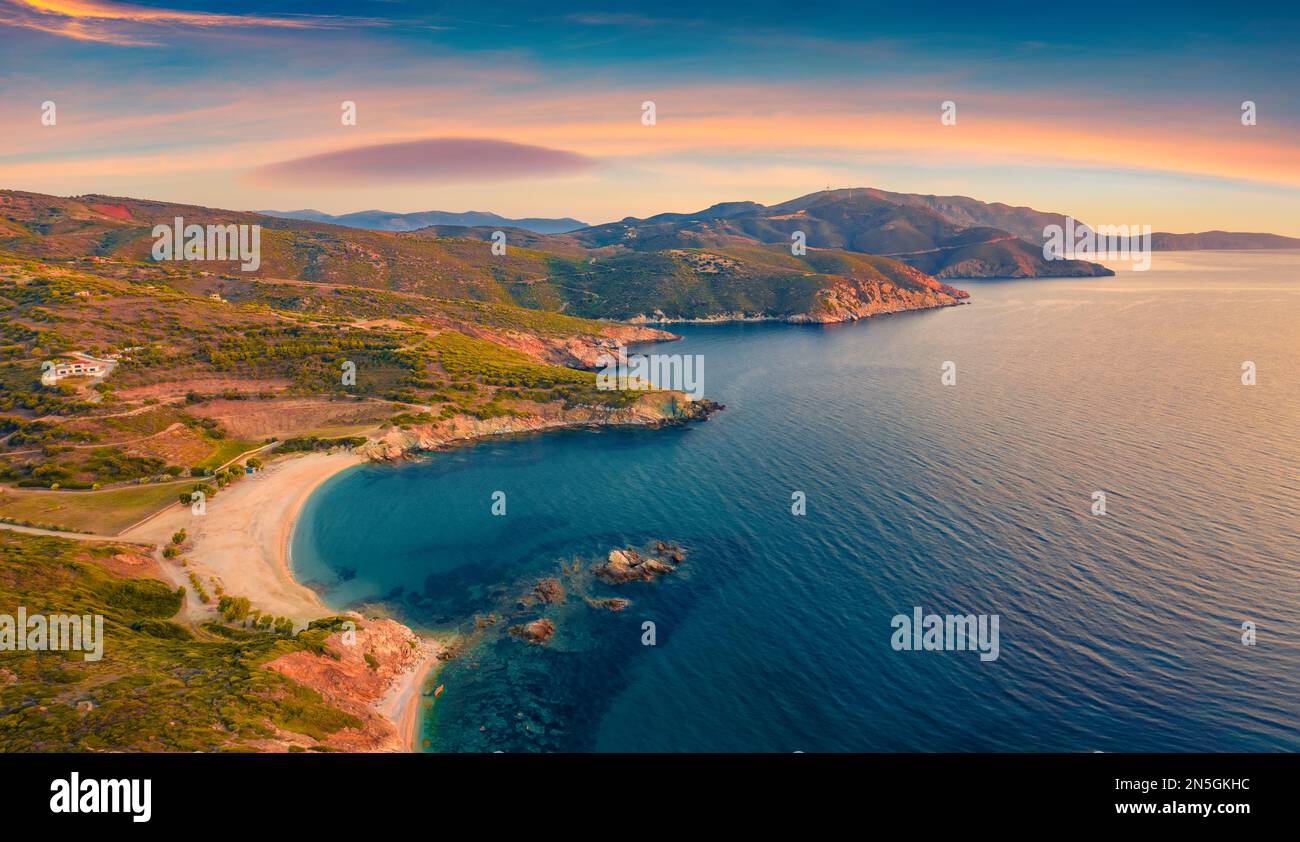 Drone view scenery marine resort hi-res stock photography and images ...