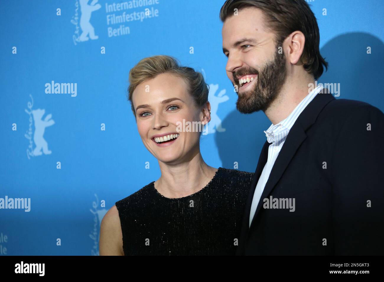 Actress Diane Kruger and Director A.J Edwards pose for photographers at ...