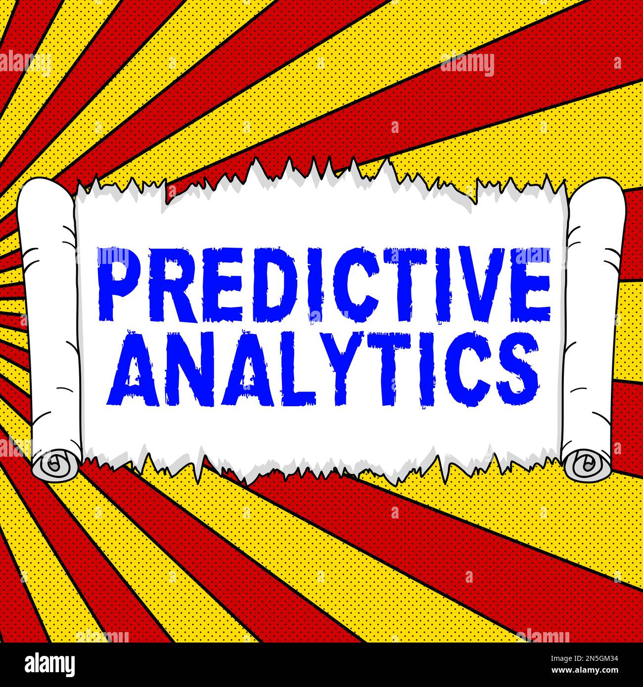 Text showing inspiration Predictive Analytics. Concept meaning Optimize Collection Achieve CRM ...