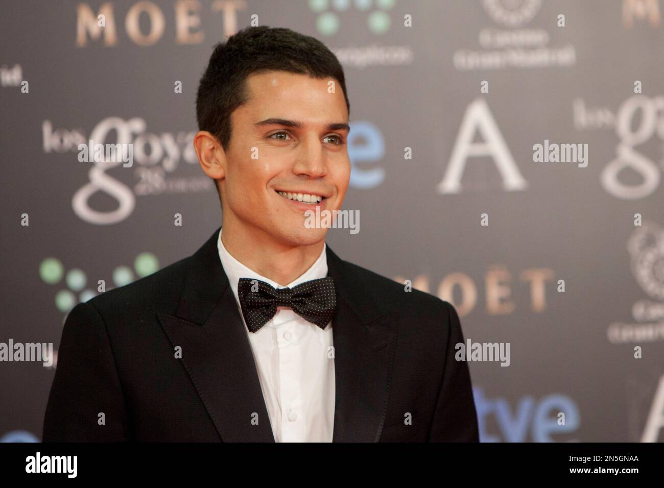 Spanish actor Alex Gonzalez poses for photographers on the red carpet ...