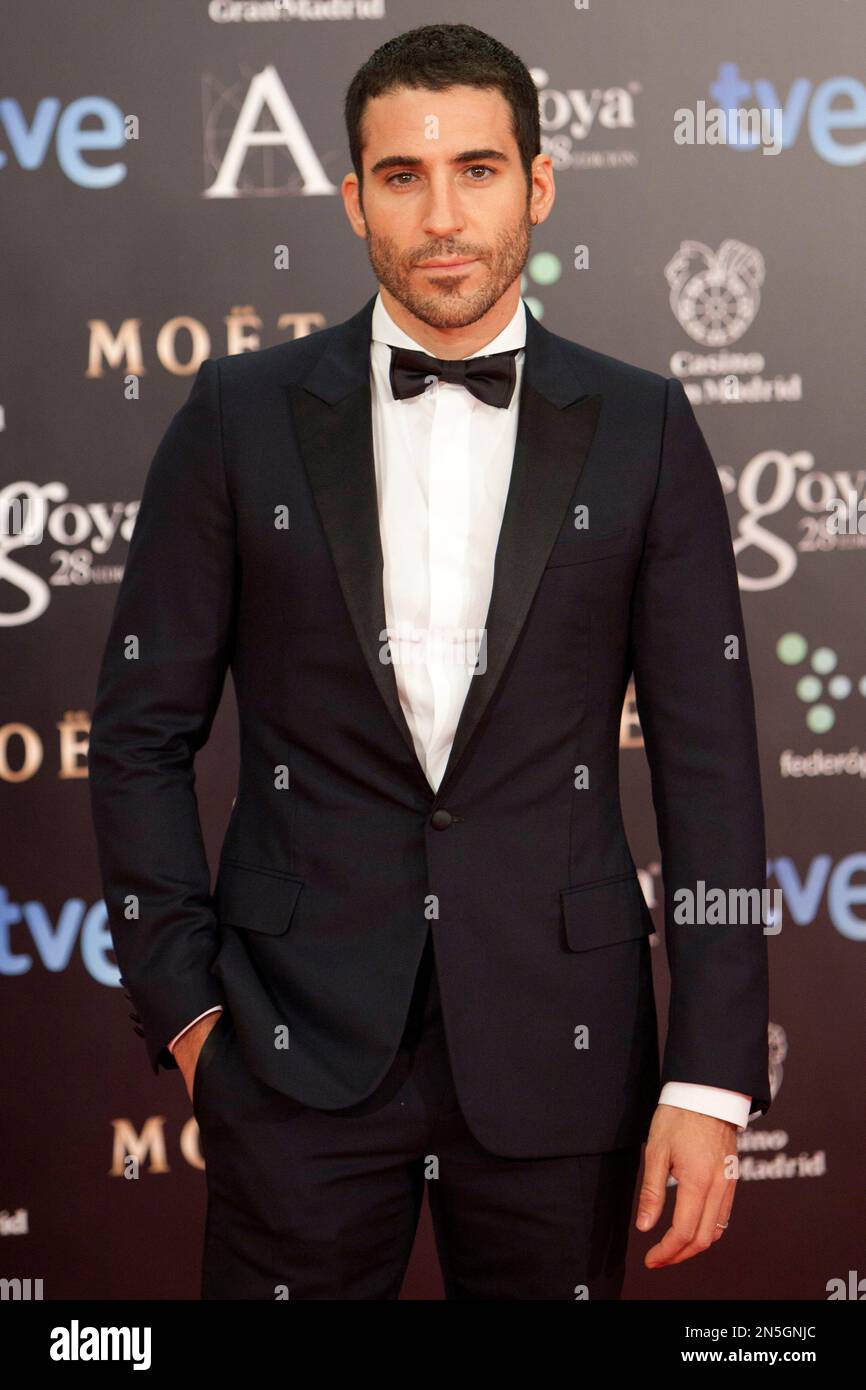Spanish actor Miguel Angel Munoz poses for photographers on the red ...