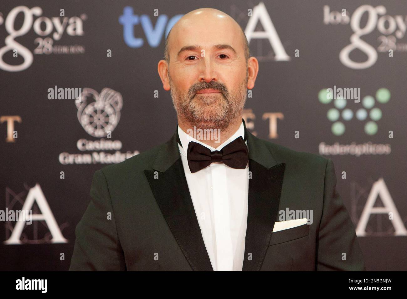 Spanish actor Javier Camara poses for photographers on the red carpet ...