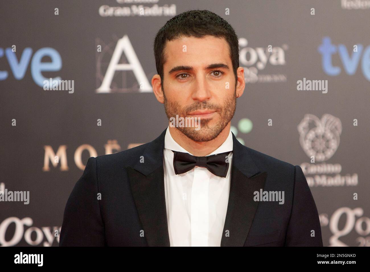 Spanish actor Miguel Angel Munoz poses for photographers on the red ...