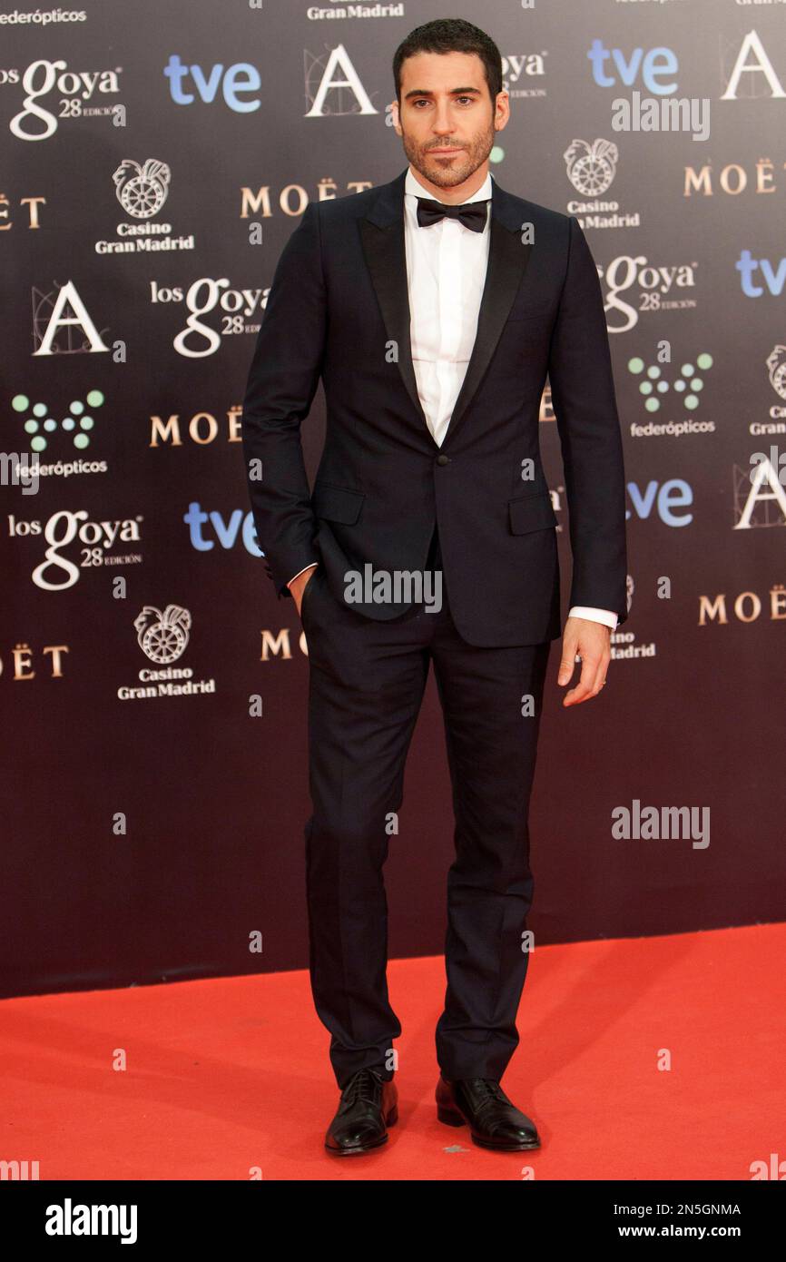 Spanish actor Miguel Angel Munoz poses for photographers on the red ...