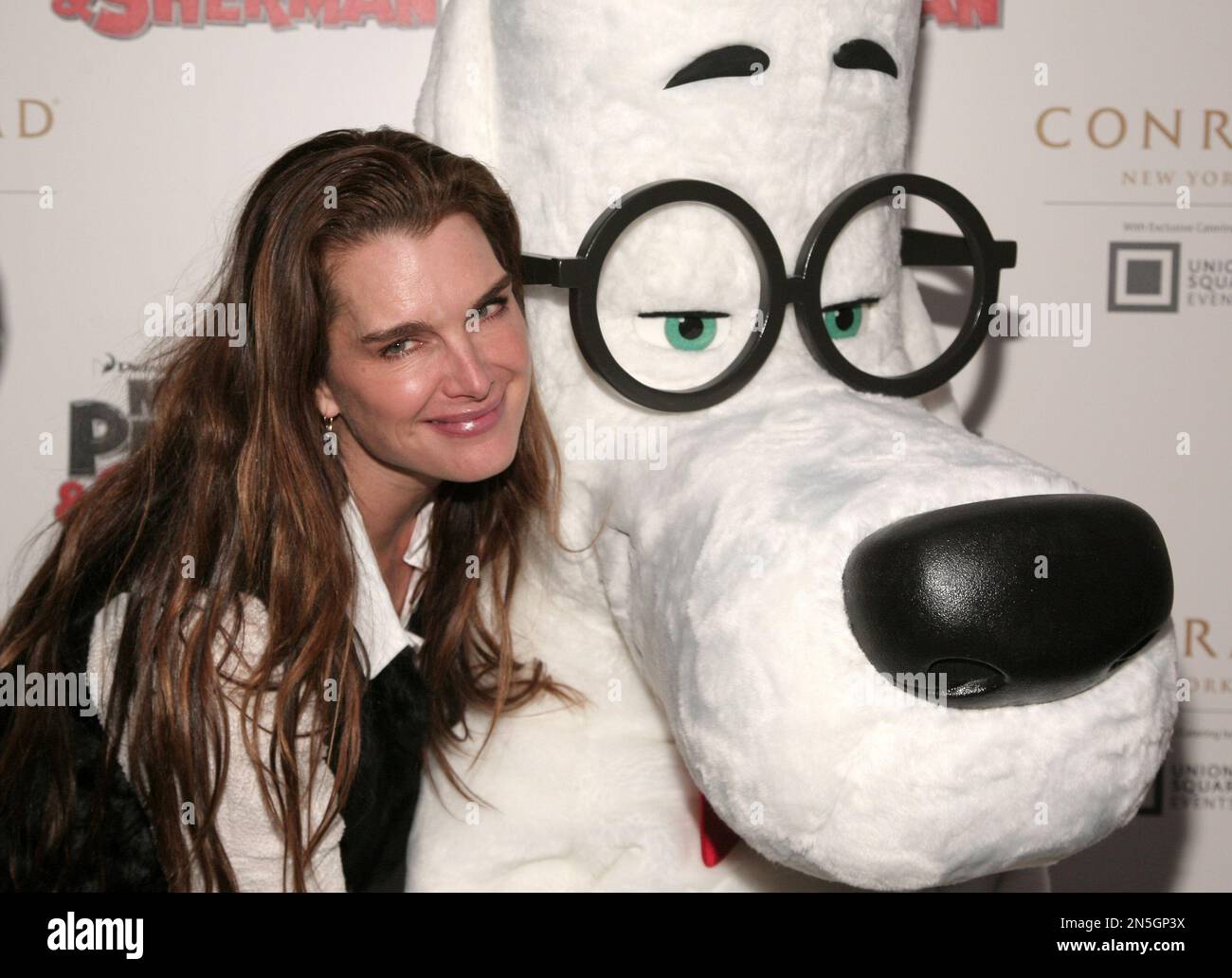 Actress Brooke Sheilds attends a screening of "Mr. Peabody & Sherman ...