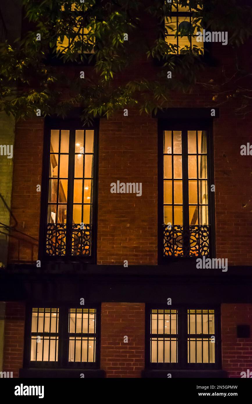 New york city night village historical hi-res stock photography and ...