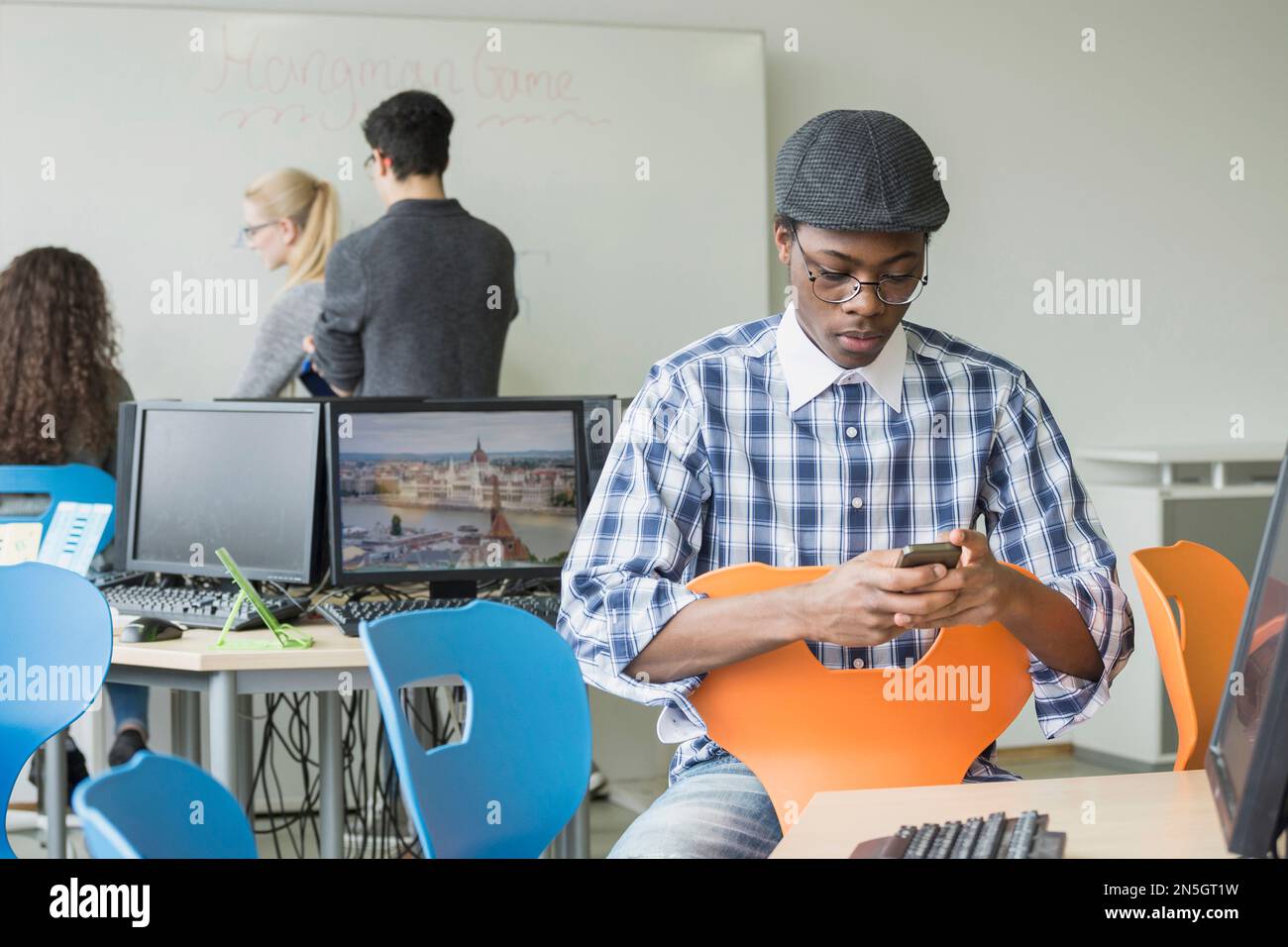 University students in classroom School, Bavaria, Germany Stock Photo ...