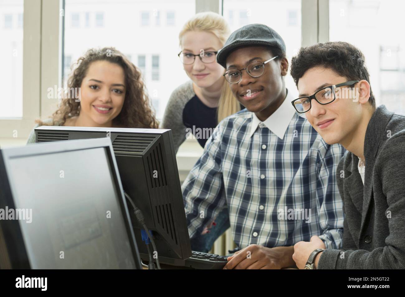 Multiracial students working on hi-res stock photography and images - Alamy
