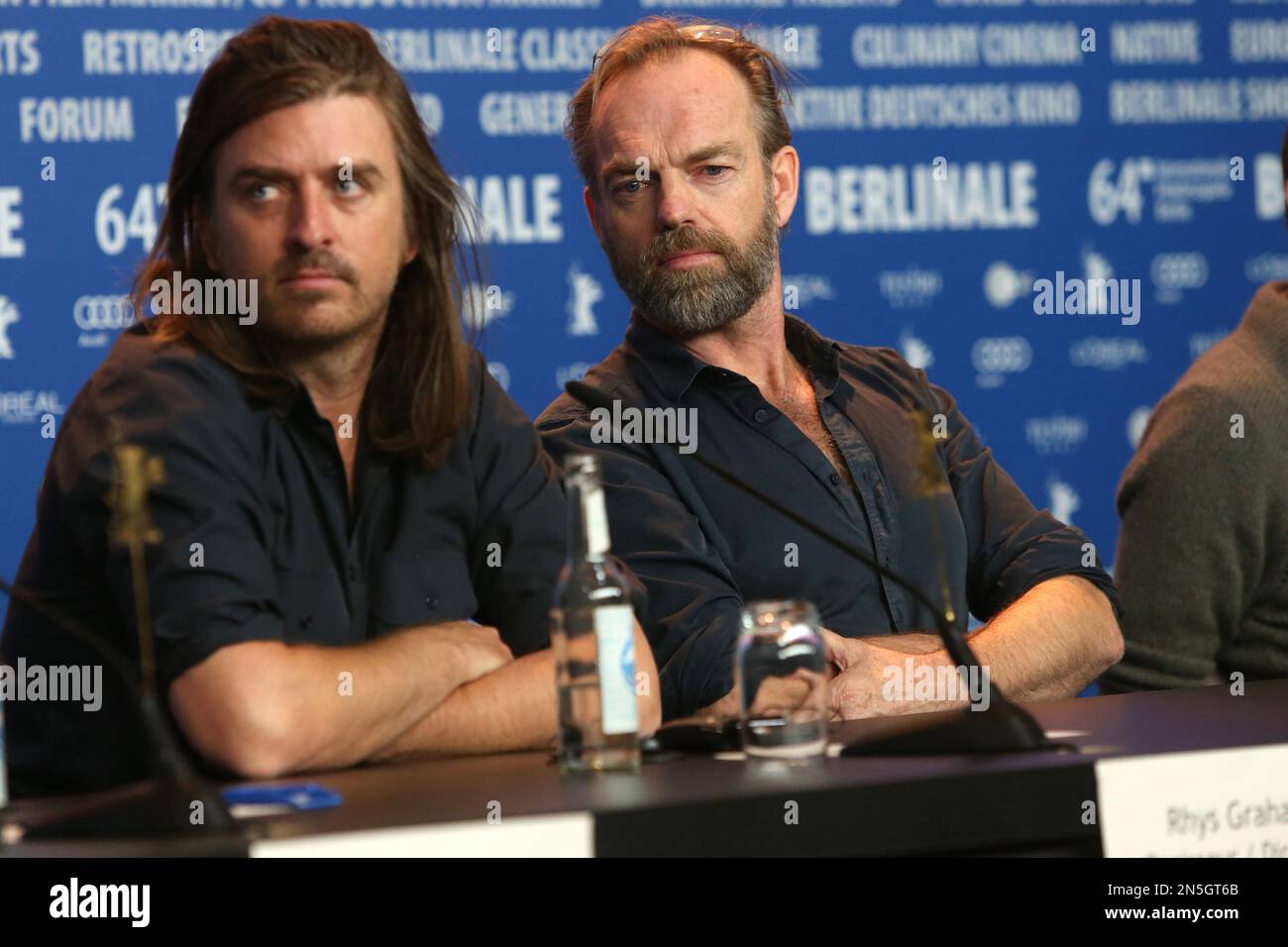 Director Rhys Graham and actor Hugo Weaving attend the press conference ...