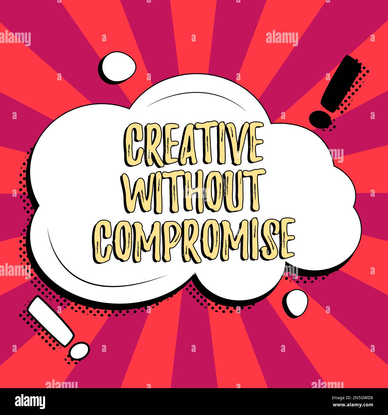 Text caption presenting Creative Without Compromise. Business overview ...