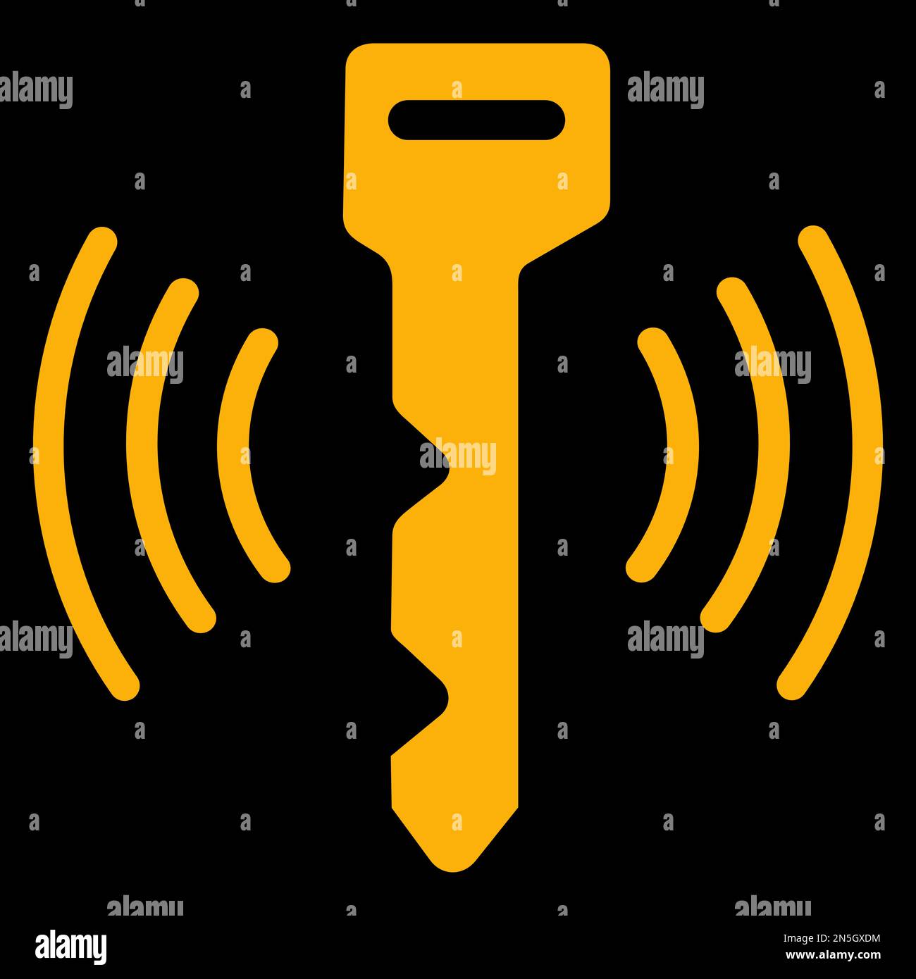 Amber vector graphic on a black background of a dashboard warning light ...