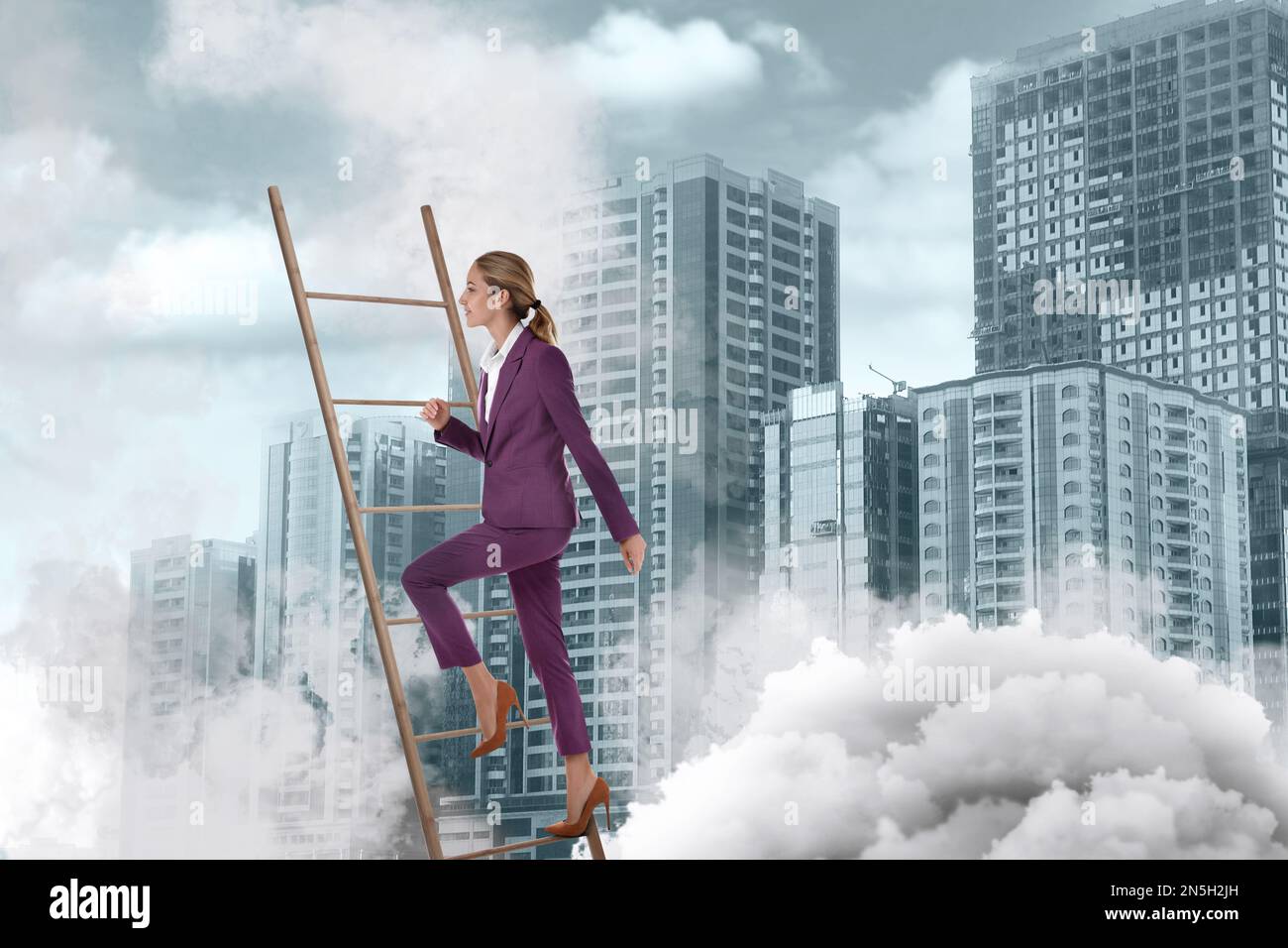 Promotion corporate ladder hi-res stock photography and images - Alamy