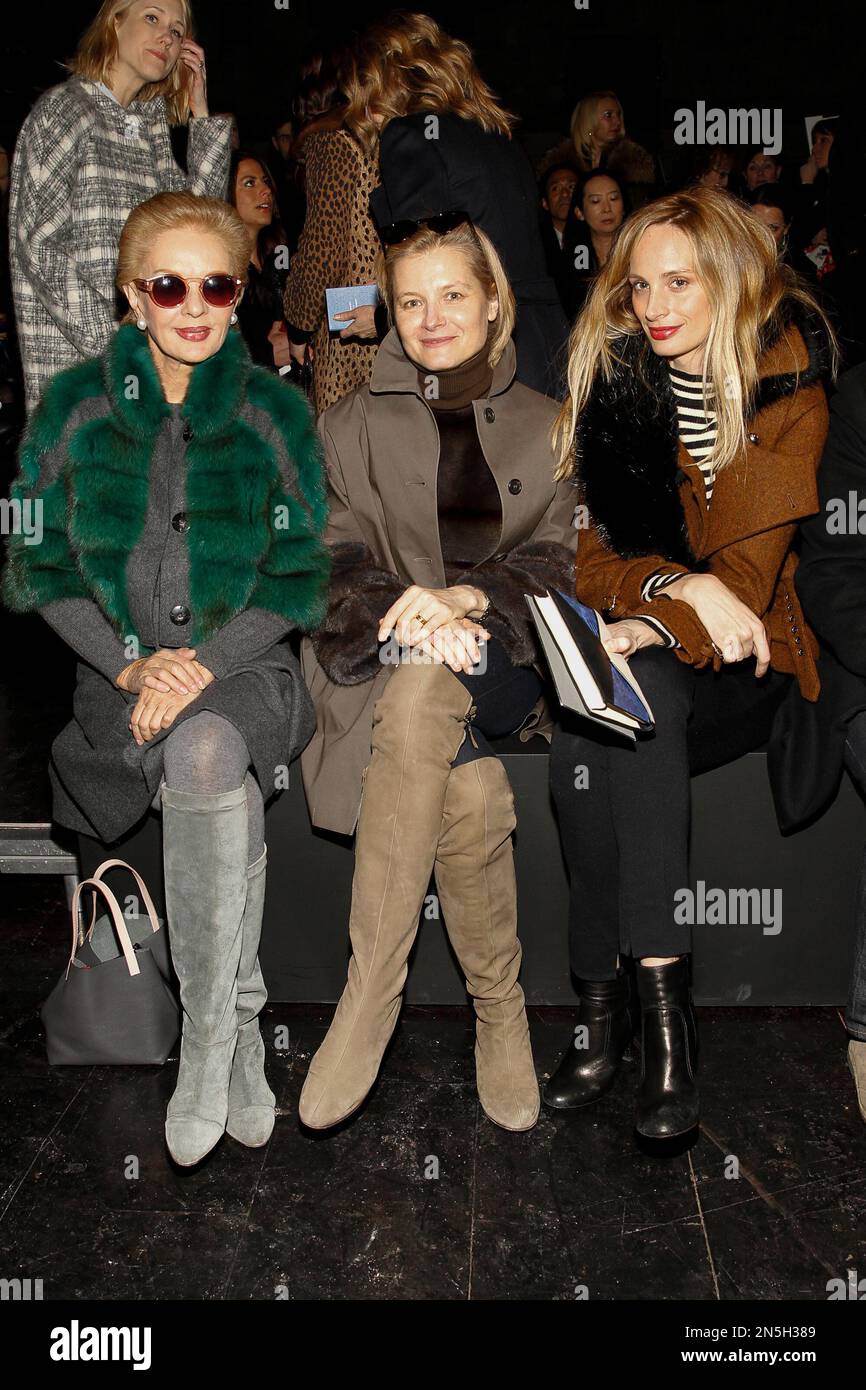 From Left, Carolina Herrera, guest, and Lauren Santo Domingo attend the ...