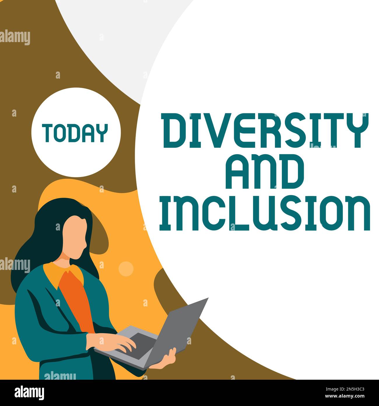 Hand writing sign Diversity And Inclusion. Word for range human ...