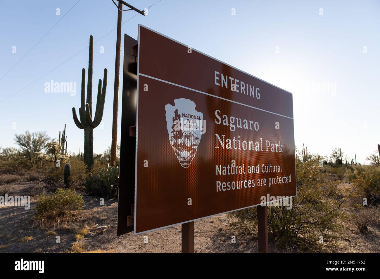 Saguaro national park sign hi-res stock photography and images - Alamy