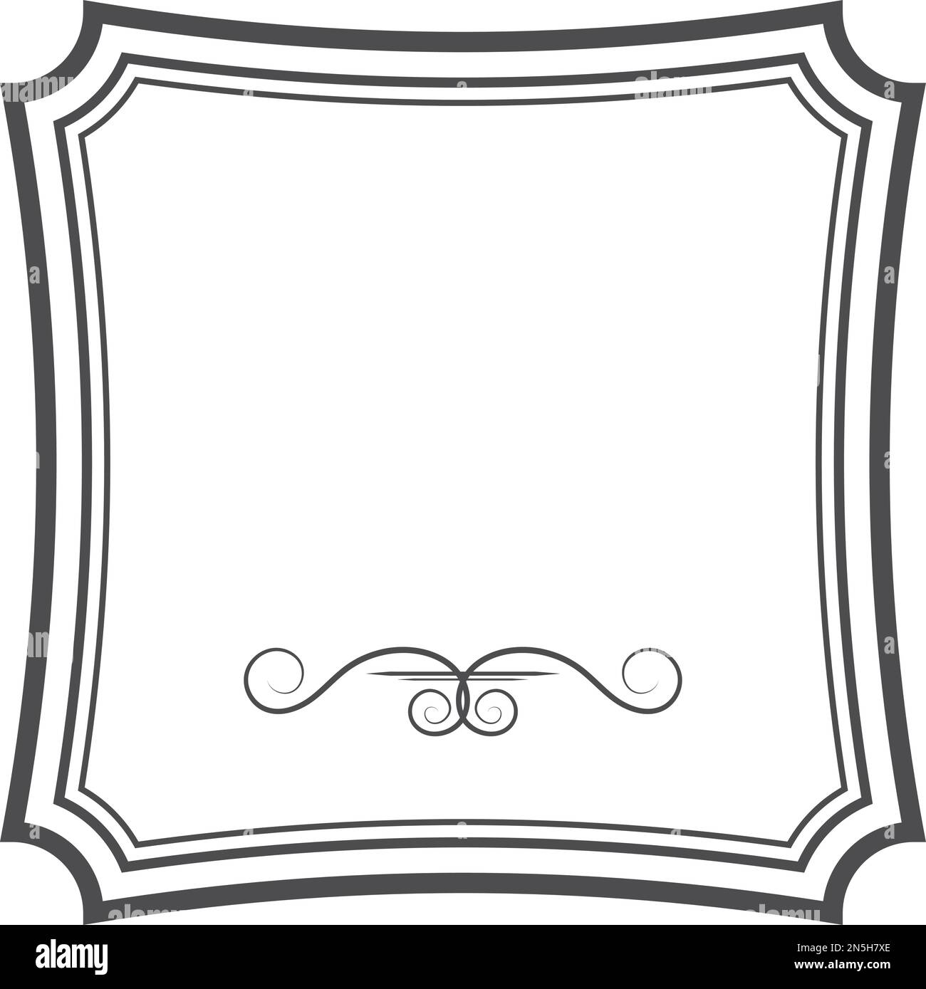 Black elegant frame. Vintage empty decorative label Stock Vector Image ...
