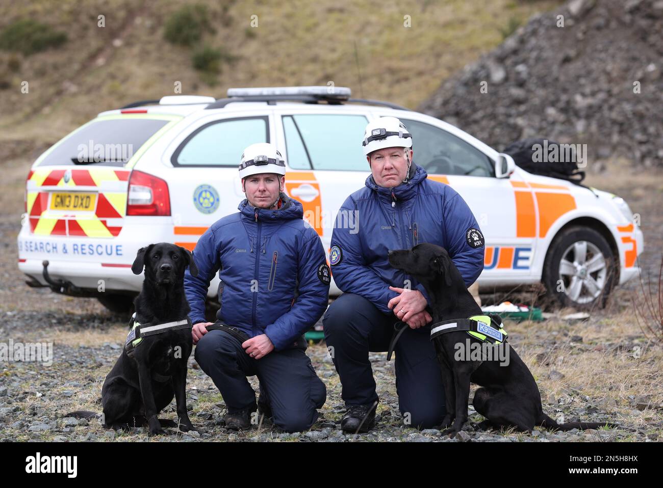 K9 Search and Rescue NI team leader, Ryan Gray (left) and deputy team ...