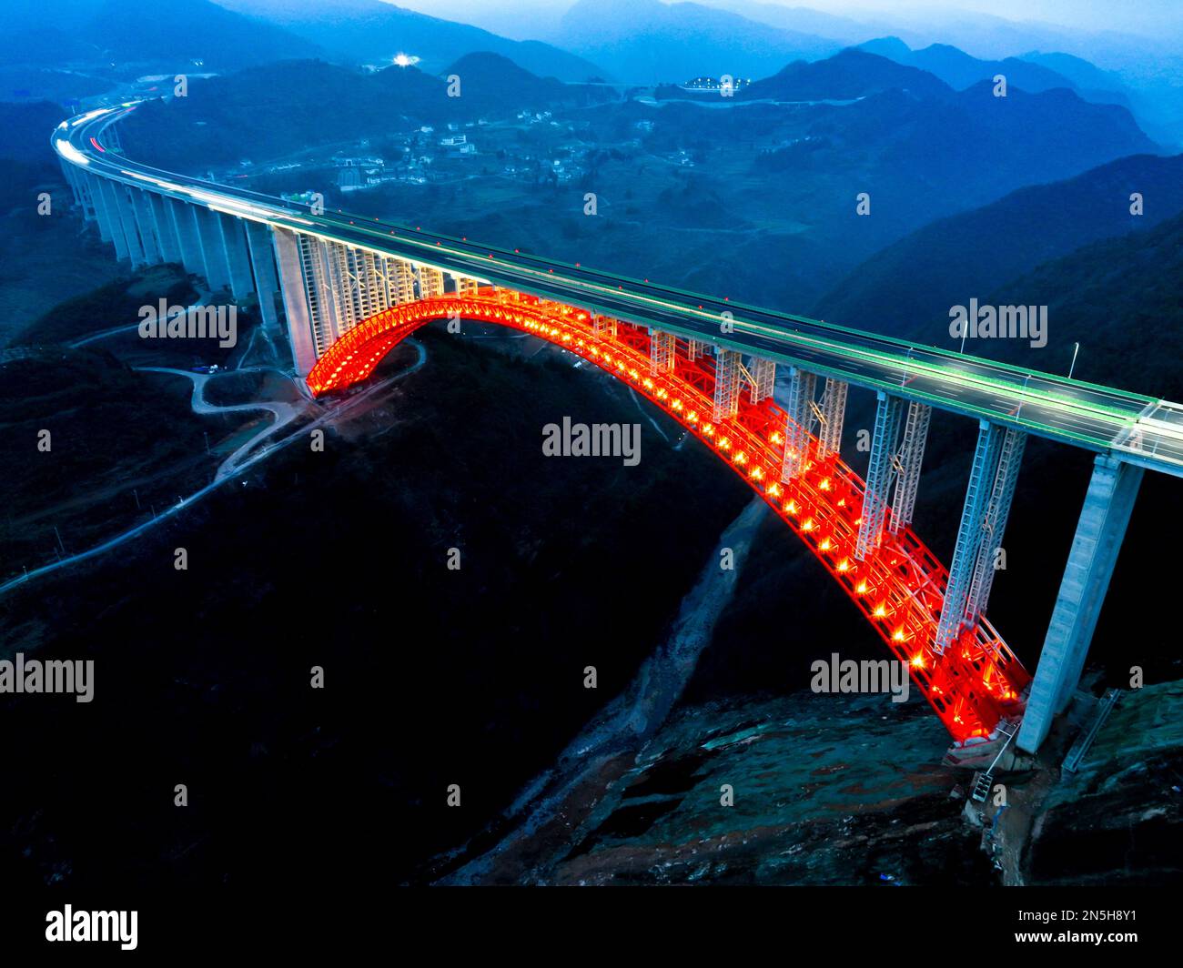 Guiyang. 2nd Feb, 2023. This aerial photo taken on Feb. 2, 2023 shows ...