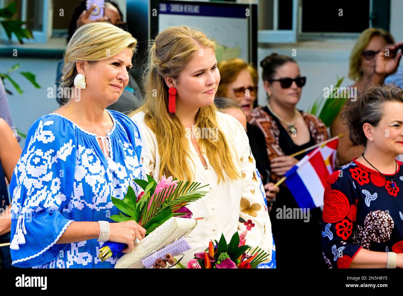 Queen Maxima of the Netherlands with Princess Amalia, Princess of ...