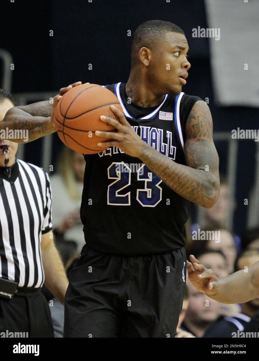 Seton Hall's Fuquan Edwin (23) in action during an NCAA college ...