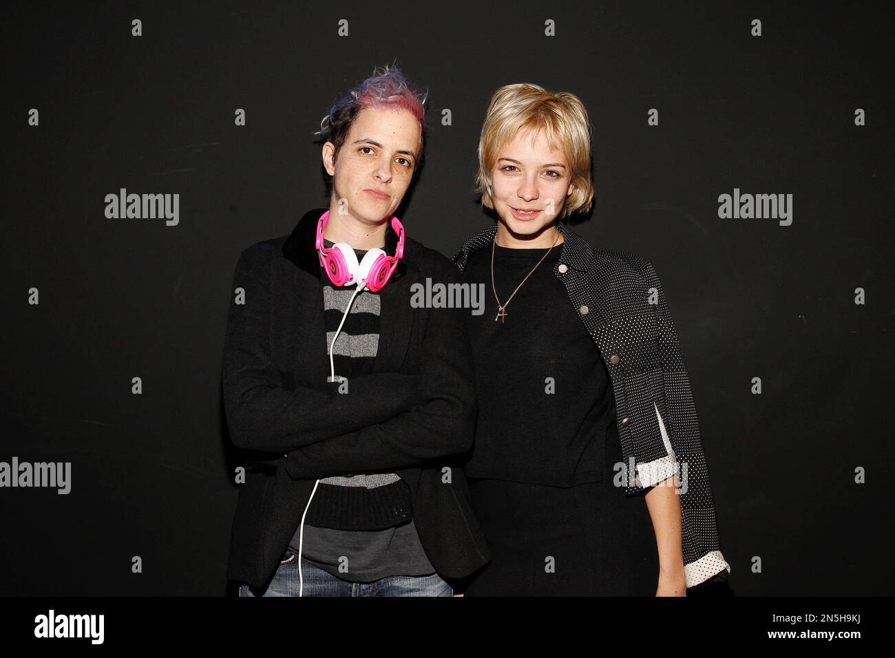 DJ Samantha Ronson and actress Annabelle Dexter Jones attend the MBFW ...