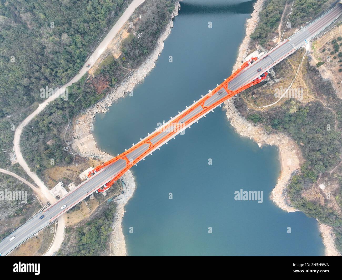 Guiyang. 1st Feb, 2023. This aerial photo taken on Feb. 1, 2023 shows ...