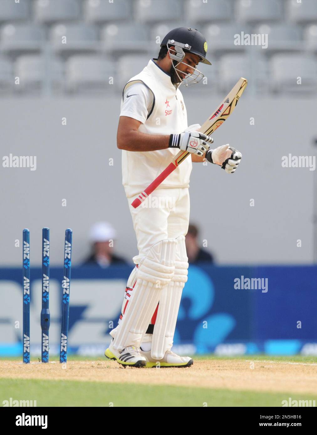 India’s Rohit Sharma reflects after being bowled for 72 by New Zealand ...