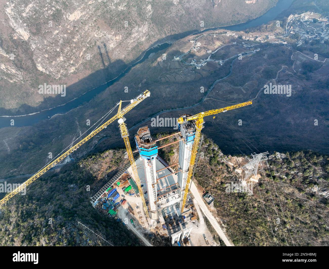Guiyang. 1st Feb, 2023. This aerial photo taken on Feb. 1, 2023 shows ...