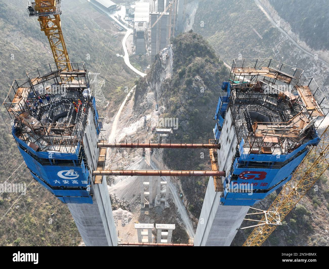 Guiyang. 1st Feb, 2023. This aerial photo taken on Feb. 1, 2023 shows ...