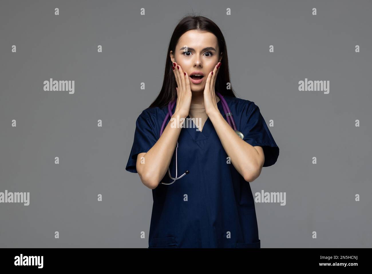 Shocked doctor hi-res stock photography and images - Alamy