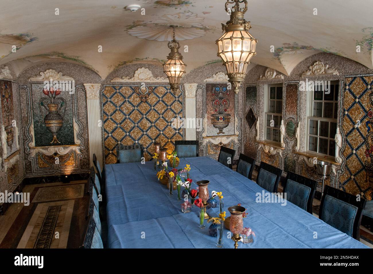Picture in the dining room of the former Versace Mansion in the South ...