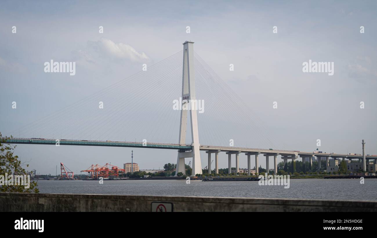 The Xu Pu Bridge in Shanghai, China Stock Photo - Alamy