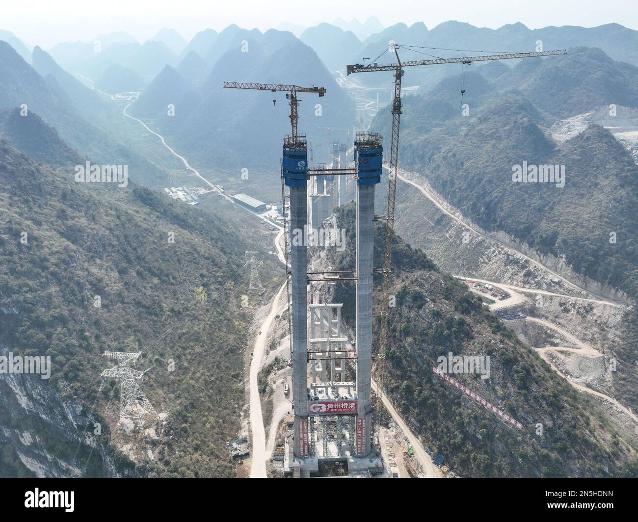 Guiyang. 1st Feb, 2023. This aerial photo taken on Feb. 1, 2023 shows ...