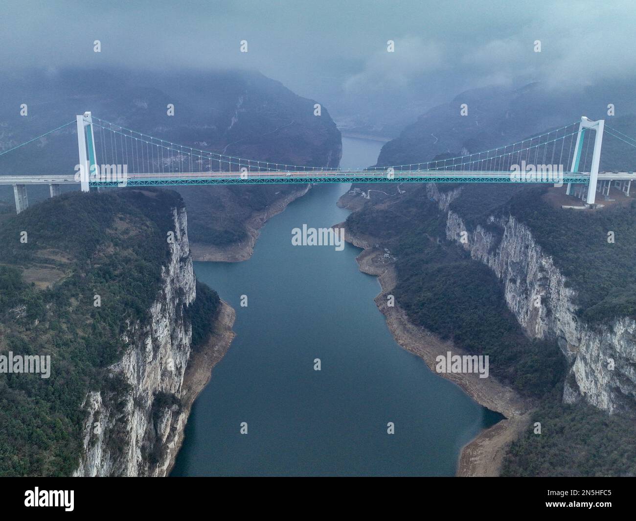 Guiyang. 3rd Feb, 2023. This aerial photo taken on Feb. 3, 2023 shows ...