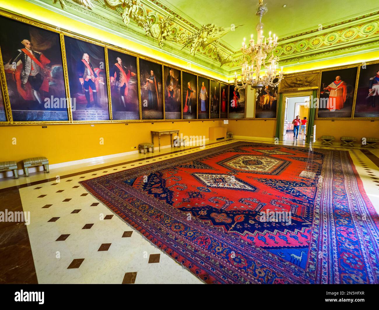 The Hall of the Viceroys (La sala dei Viceré) in the Norman Palace ...