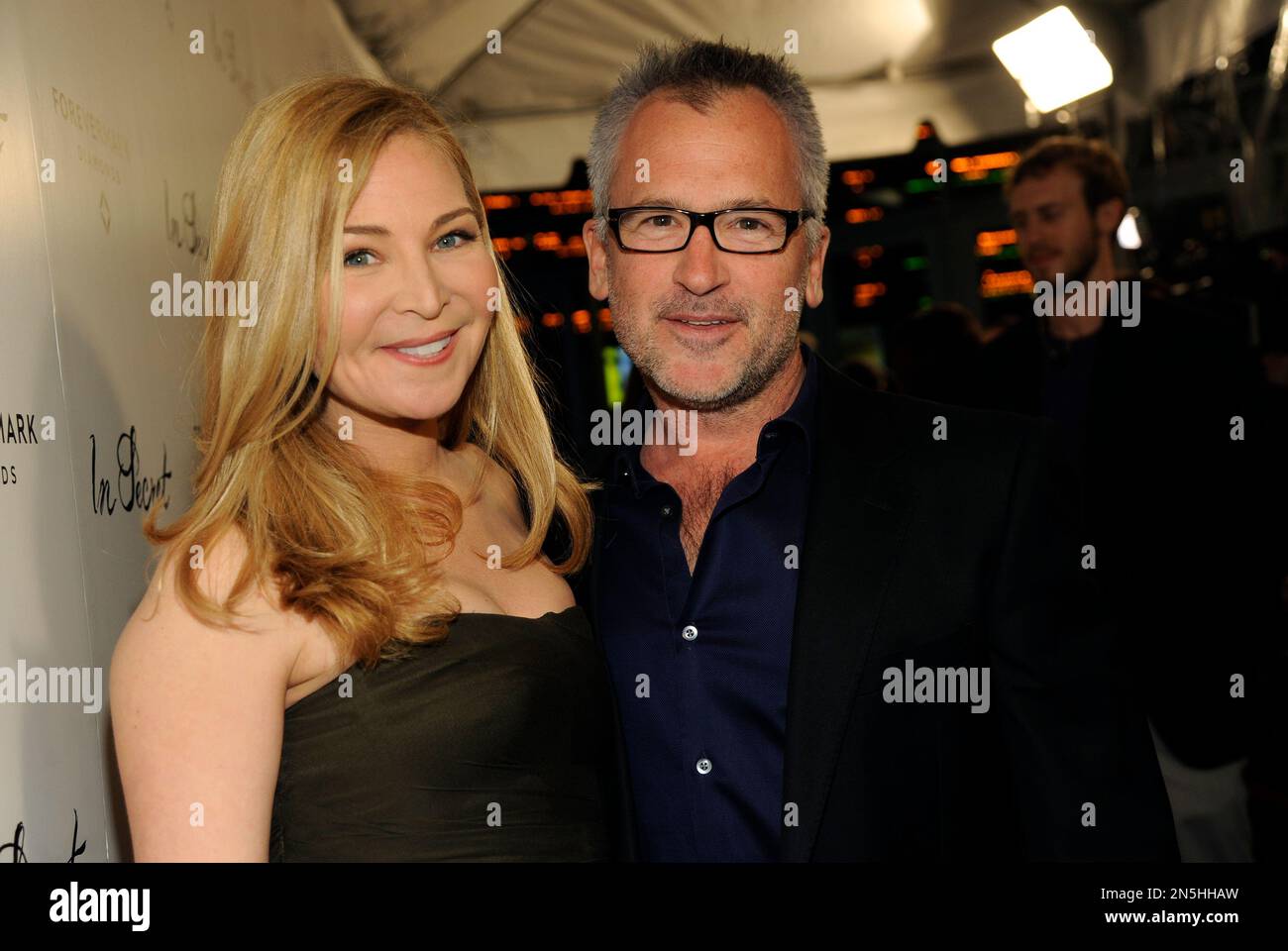 Actress Jennifer Westfeldt, left, poses with Charlie Stratton, writer ...
