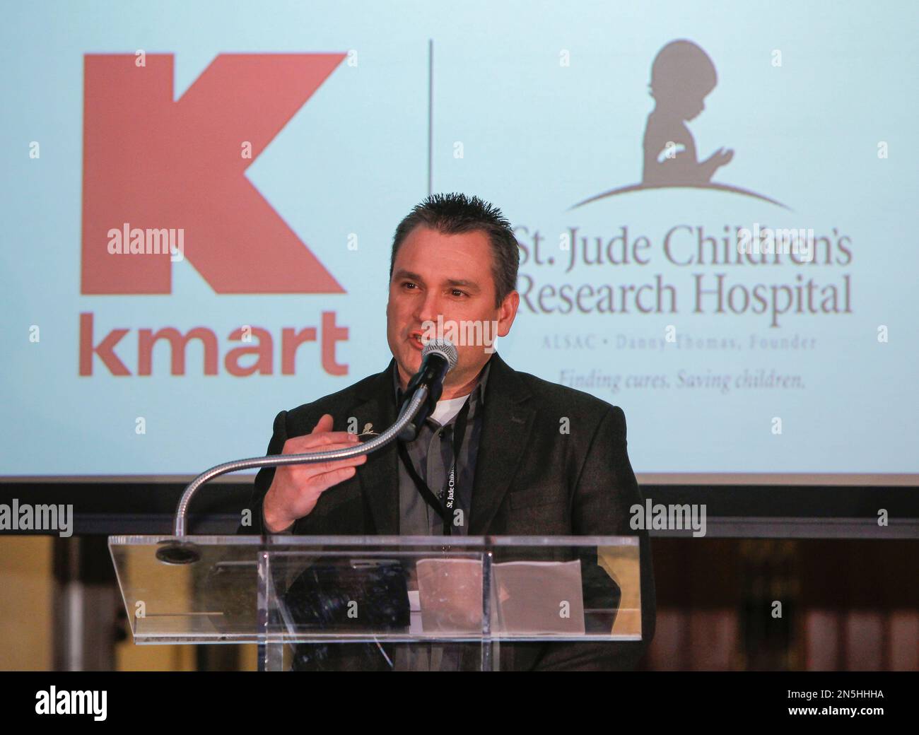 Tim Austin, senior vice president of Kmart retail, announces a record ...