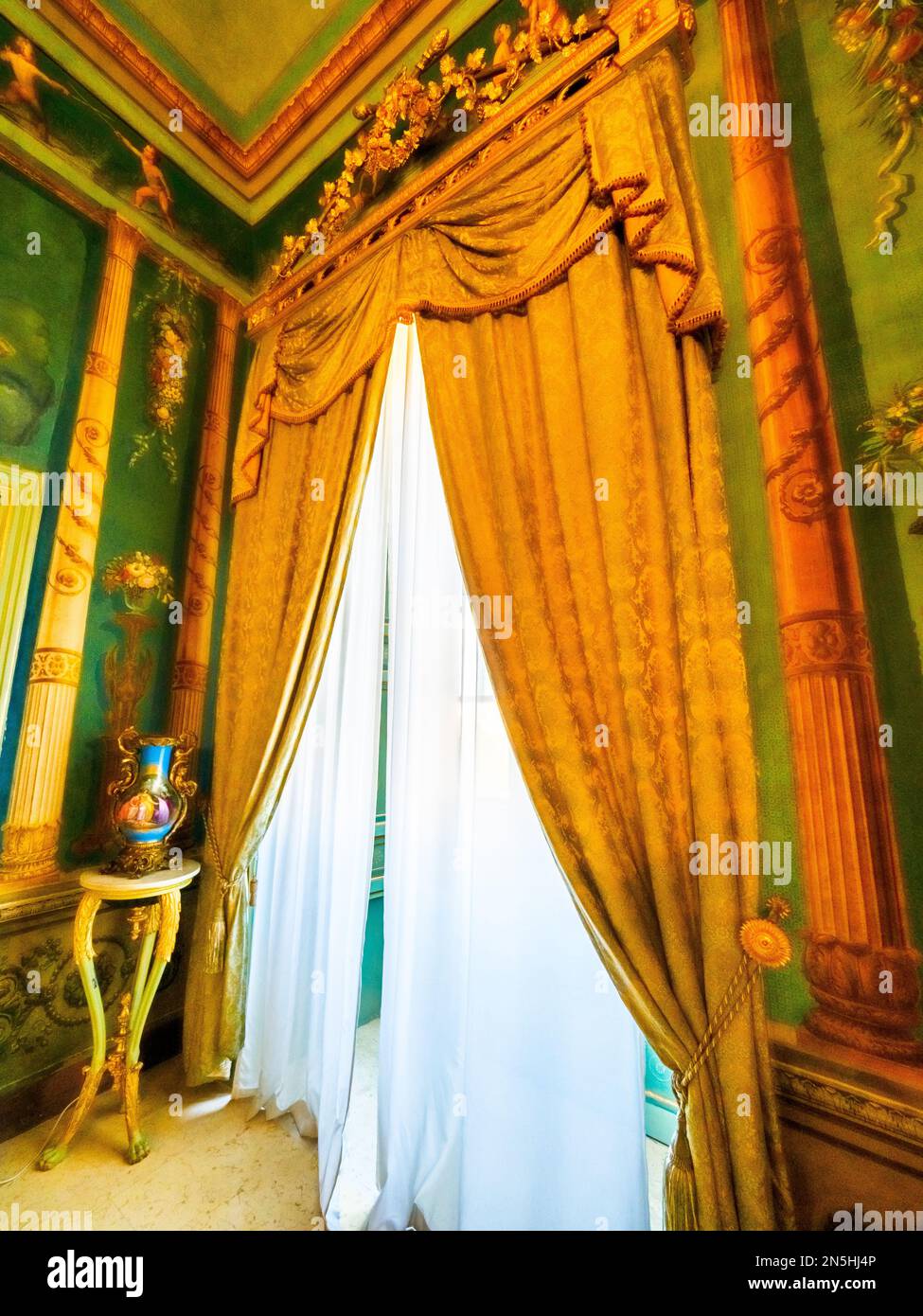 Pompeian Room otherwise known as Sala della Regina, painted by Giuseppe ...