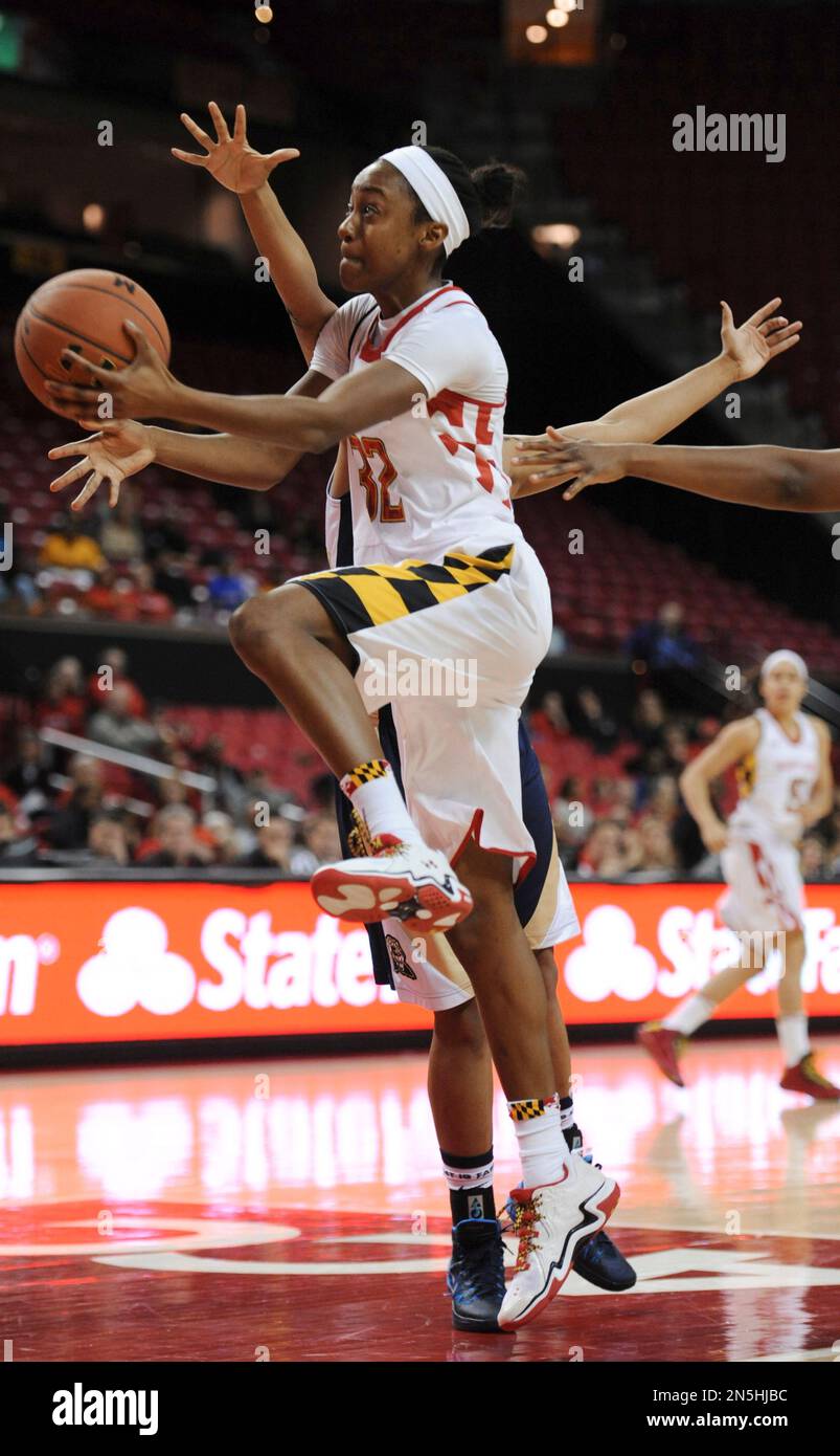 Maryland guard Shatori Walker-Kimbrough (32) shoots against Pittsburgh ...