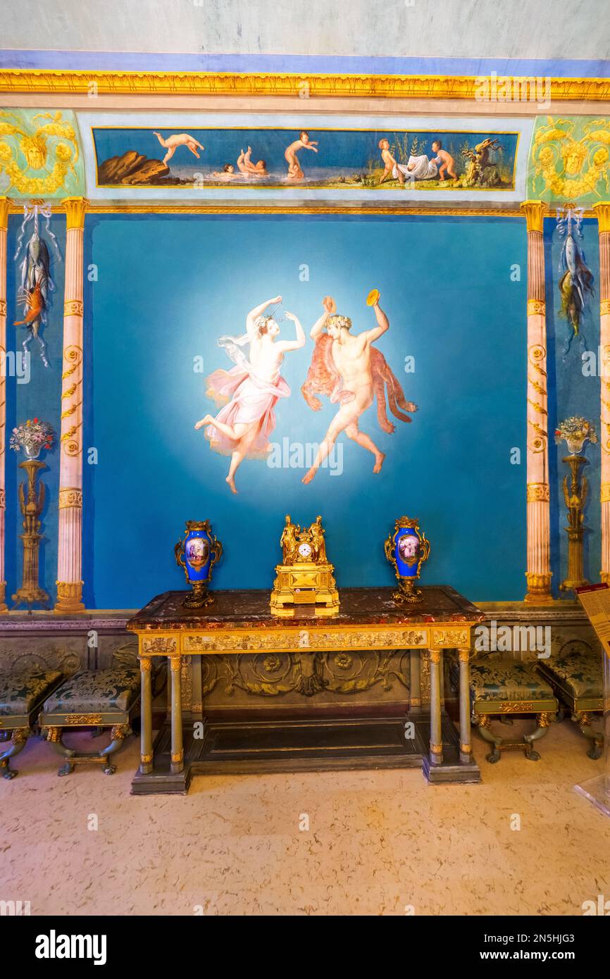 Pompeian Room otherwise known as Sala della Regina, painted by Giuseppe ...